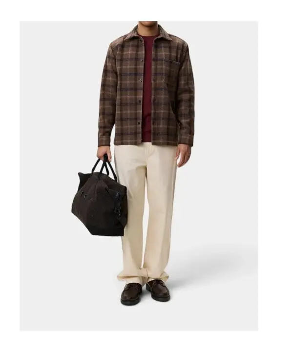 LES DEUX Caribou Check-pattern Button-up Jacket
