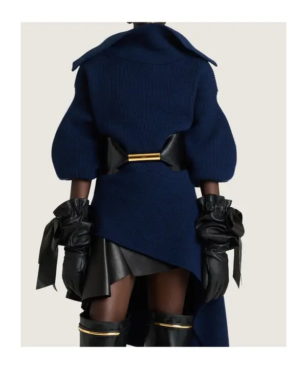 Givenchy Slashed Mini Dress In Wool And Cashmere