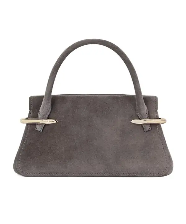 Givenchy Mini Pinch Suede Tote Bag - Dark Gray