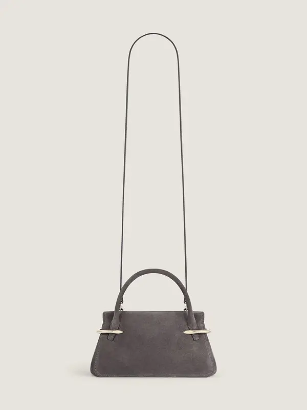 Givenchy Mini Pinch Suede Tote Bag - Dark Gray