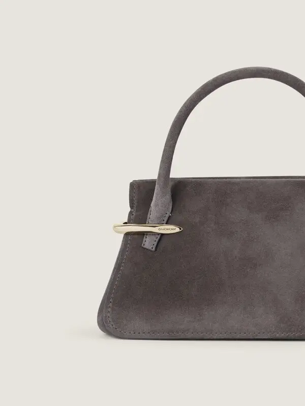 Givenchy Mini Pinch Suede Tote Bag - Dark Gray