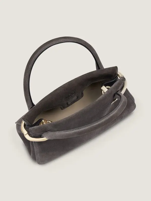 Givenchy Mini Pinch Suede Tote Bag - Dark Gray