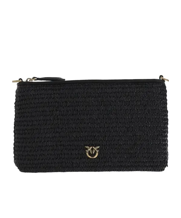 Pinko Love Birds Logo Plaque Clutch Bag