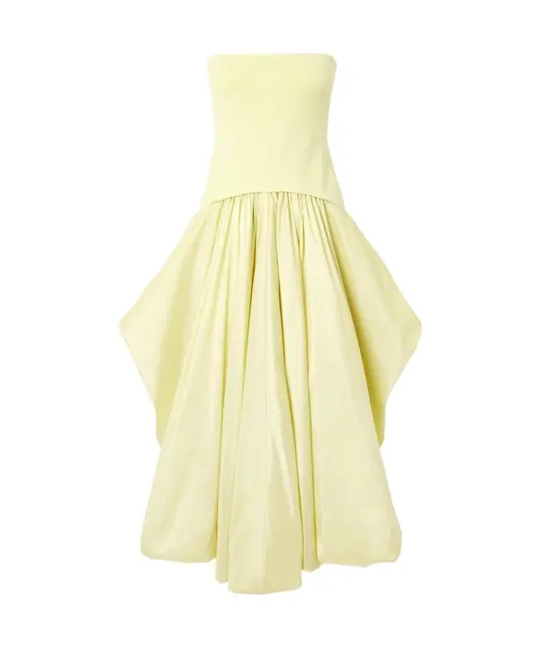 Simkhai Strapless Balloon-skirt Midi Day Dress
