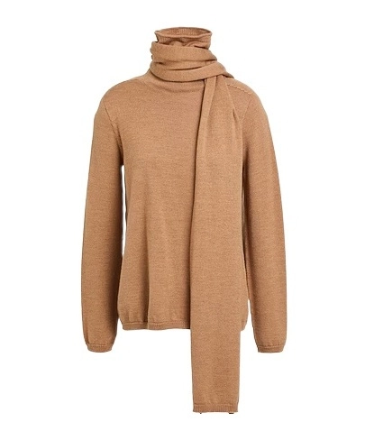 Max Mara Solid Wool Knit Sweater - Nude