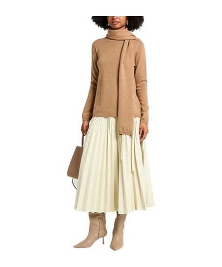 Max Mara Solid Wool Knit Sweater - Nude