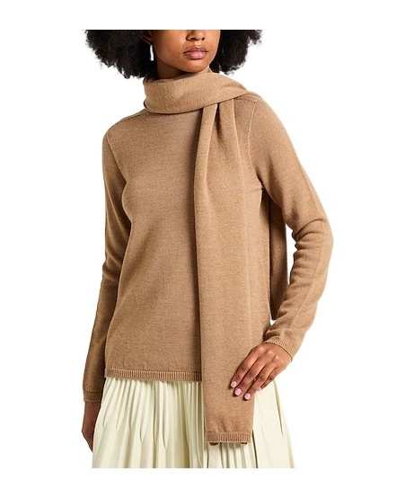 Max Mara Solid Wool Knit Sweater - Nude