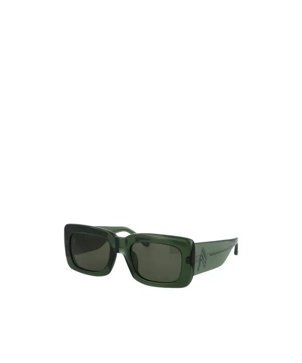 Attico X Linda Farrow Marfa Square Frame Sunglasses - Green