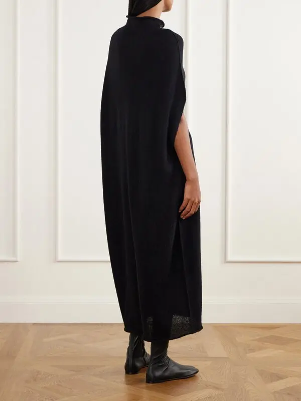 LAUREN MANOOGIAN Bottle Cape-effect Wool-blend Maxi Dress