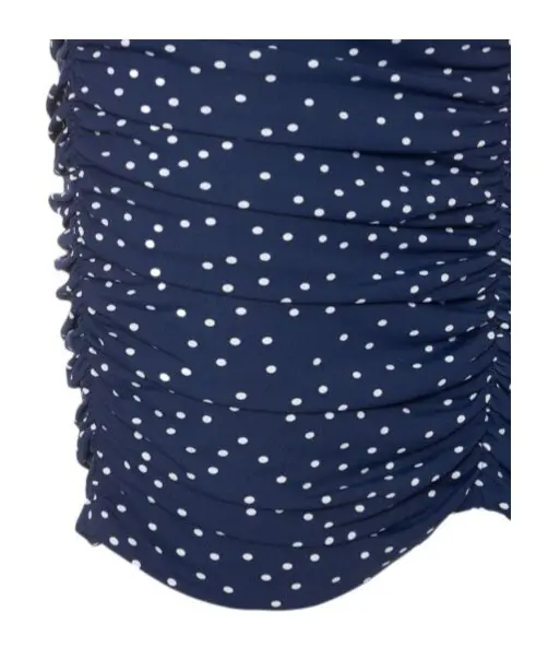 Magda Butrym Draped Dotted Mini Skirt W/ Flower