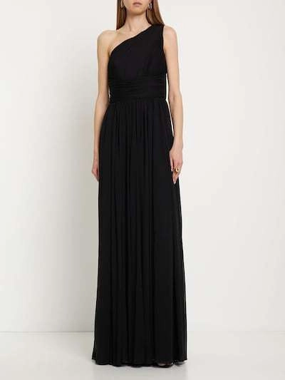 Michael Kors One-shoulder Chiffon Dress