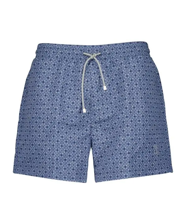 Brunello Cucinelli Graphic-print Swim Shorts - Blue