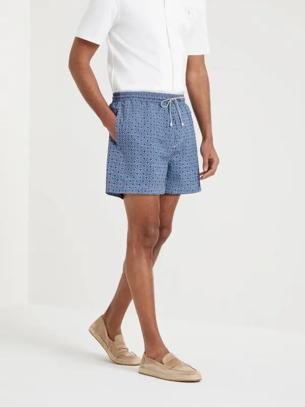 Brunello Cucinelli Graphic-print Swim Shorts