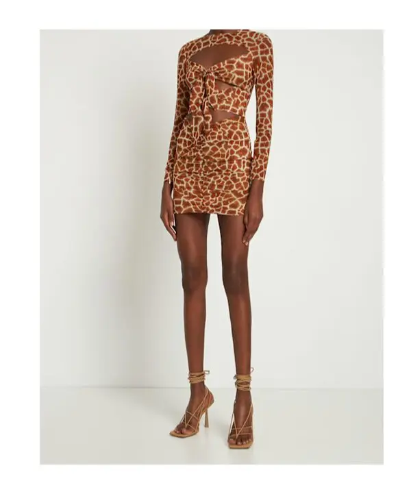 Giuseppe Di Morabito Printed Silk Georgette Mini Dress