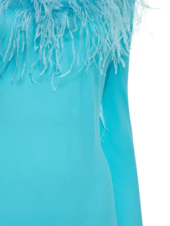 Giuseppe Di Morabito Viscose Mini Dress W/ Feathers