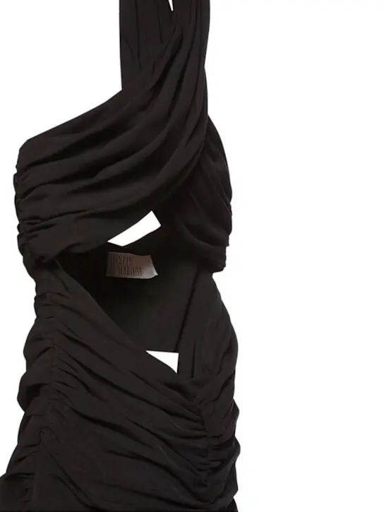 Giuseppe Di Morabito Crepe De Chine Cut Out Mini Dress
