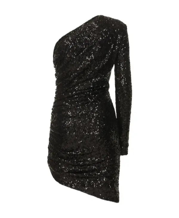 Michael Kors Sequined Jersey Single-sleeve Mini Dress