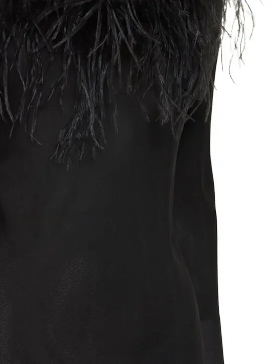 Giuseppe Di Morabito Viscose Mini Dress W/ Feathers