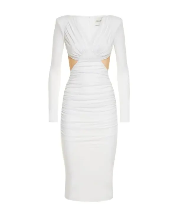 Roland Mouret Plain Jersey V-neck Mid-length Dress