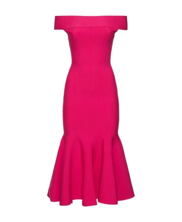 Roland Mouret Strapless Knitted Mid-length Dress
