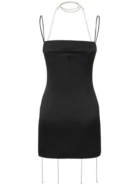 Giuseppe Di Morabito Lace-up Cady Envers Satin Mini Dress