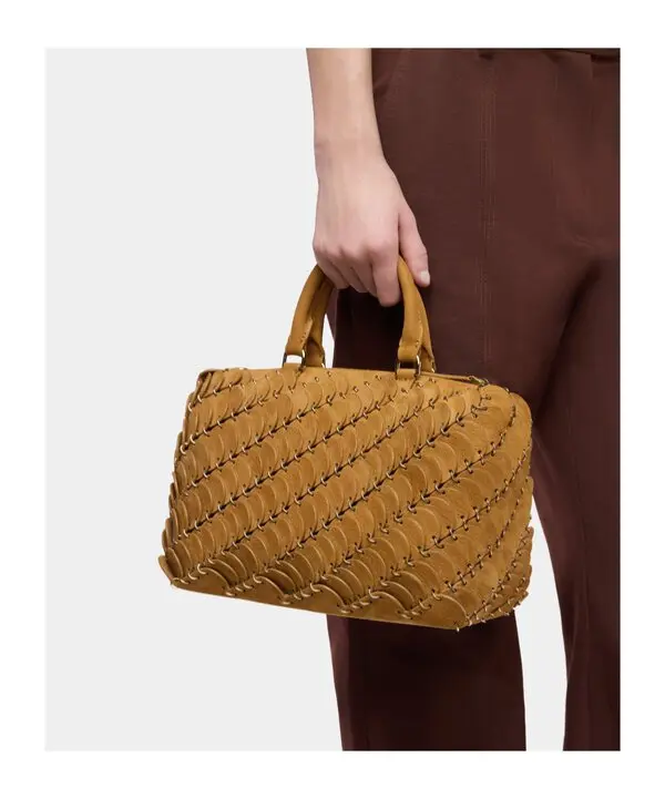 Rabanne Woven Top Handle Shoulder Bag