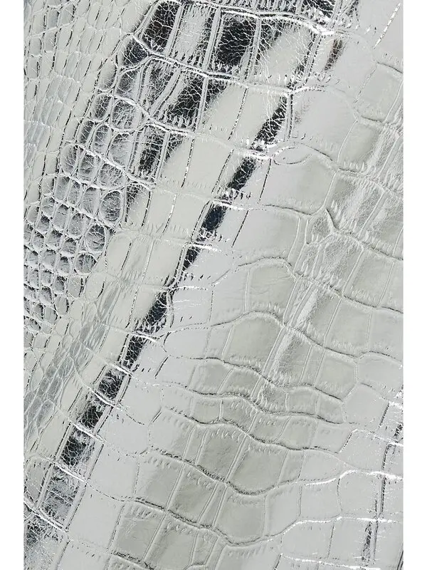 ROTATE BY BIRGER CHRISTENSEN Crocodile-patterned Coated Faux Leather Wide-leg Pants