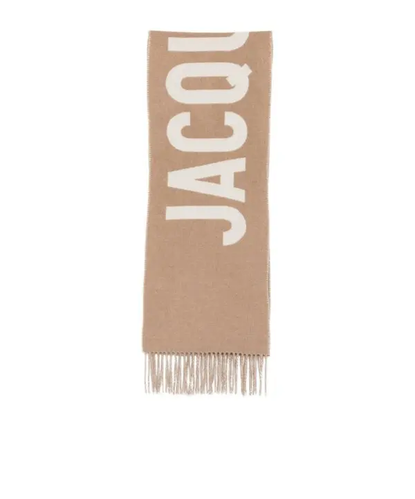 Jacquemus Lecharpe Logo Fringed Scarf