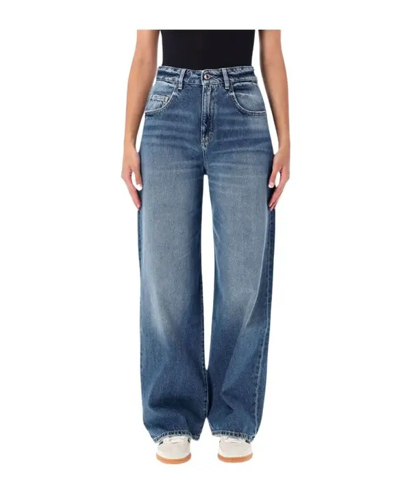 ICON DENIM LOS ANGELES Poppy High-rise Wide-leg Jeans