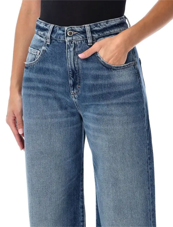 ICON DENIM LOS ANGELES Poppy High-rise Wide-leg Jeans
