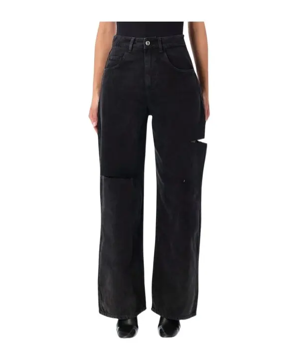 ICON DENIM LOS ANGELES Poppy Distressed Wide-leg Jeans