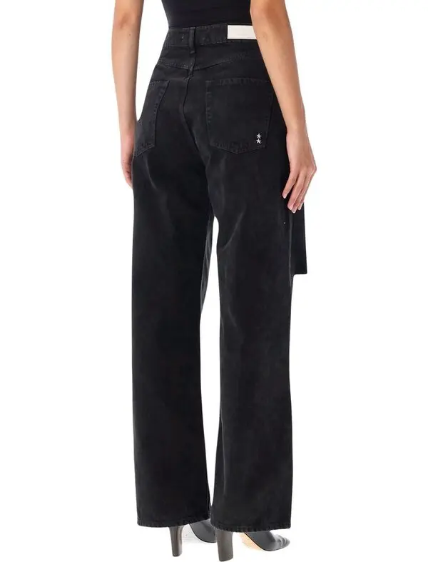 ICON DENIM LOS ANGELES Poppy Distressed Wide-leg Jeans