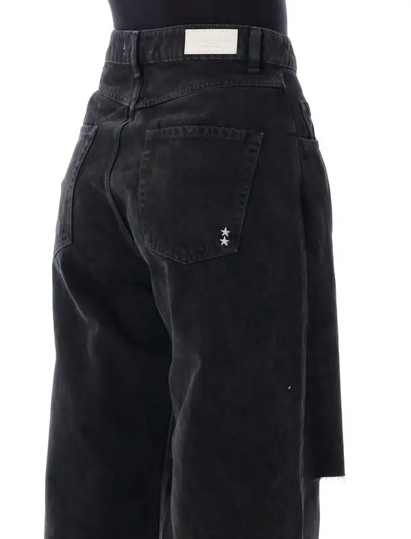 ICON DENIM LOS ANGELES Poppy Distressed Wide-leg Jeans