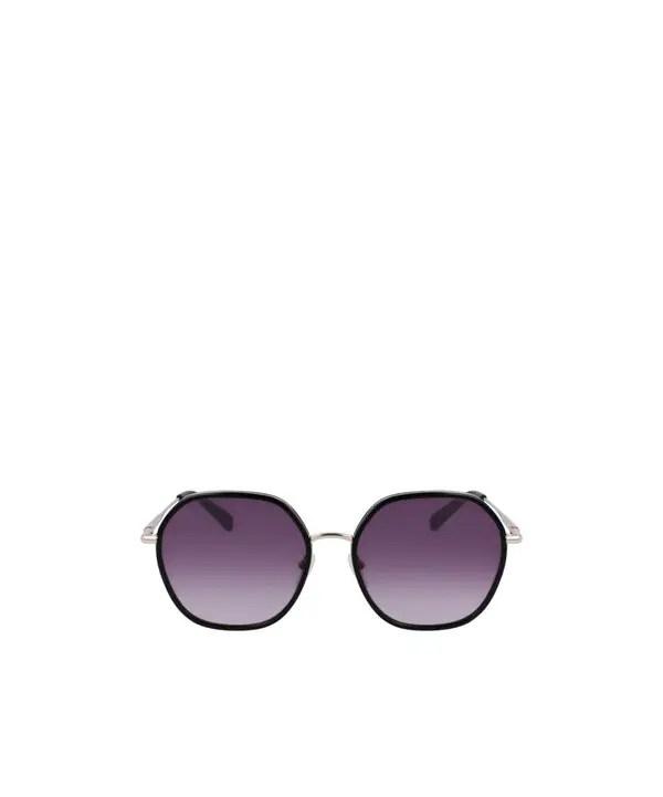 Longchamp Logo-engraved Oversized Sunglasses - Gold/black