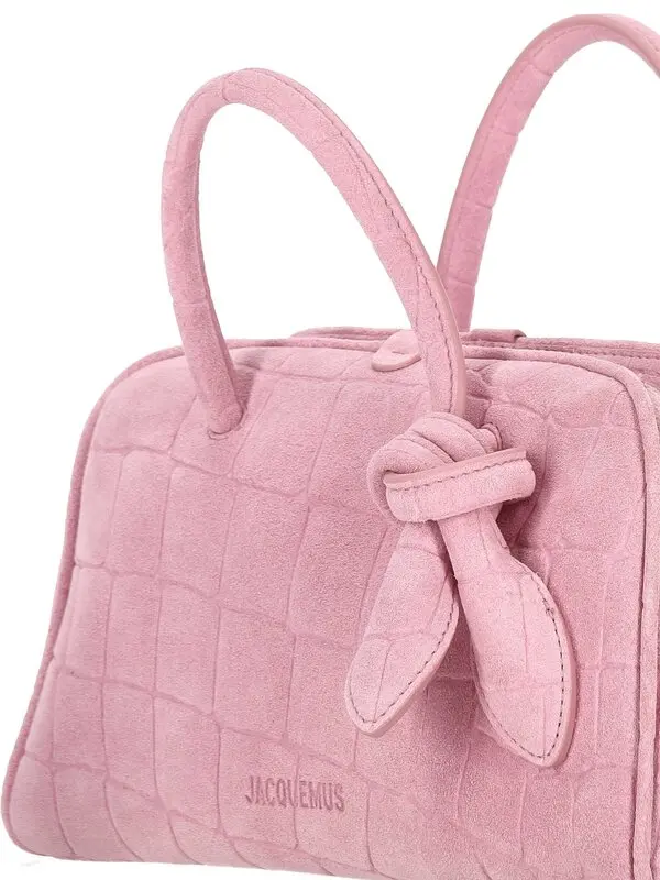 Jacquemus Croc-embossed Suede Tote Bag