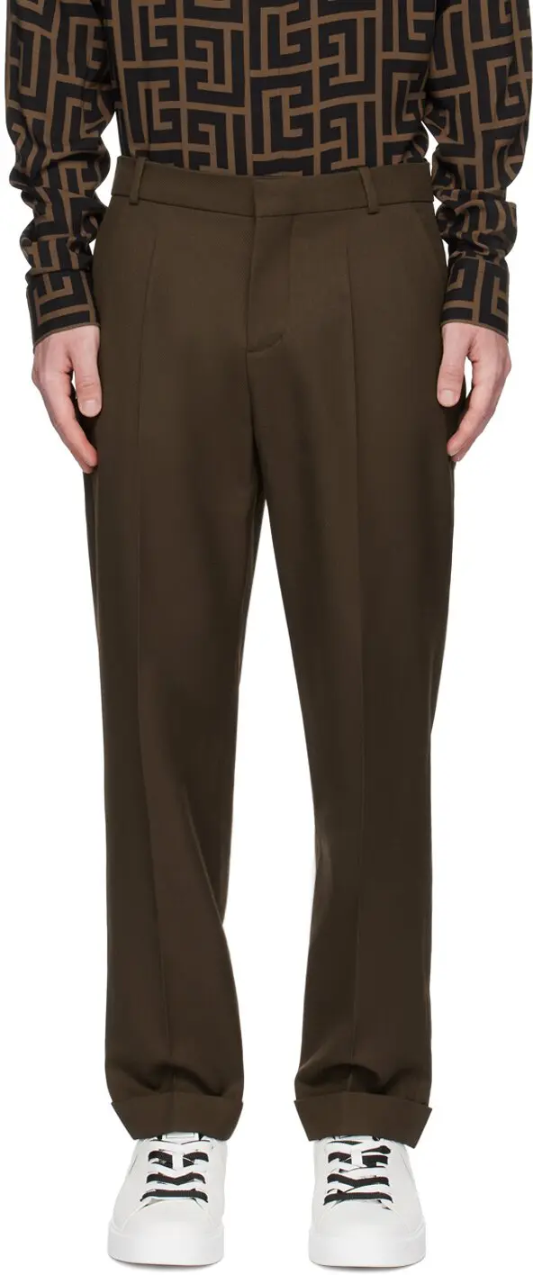 Balmain Front Pleated Casual Pants
