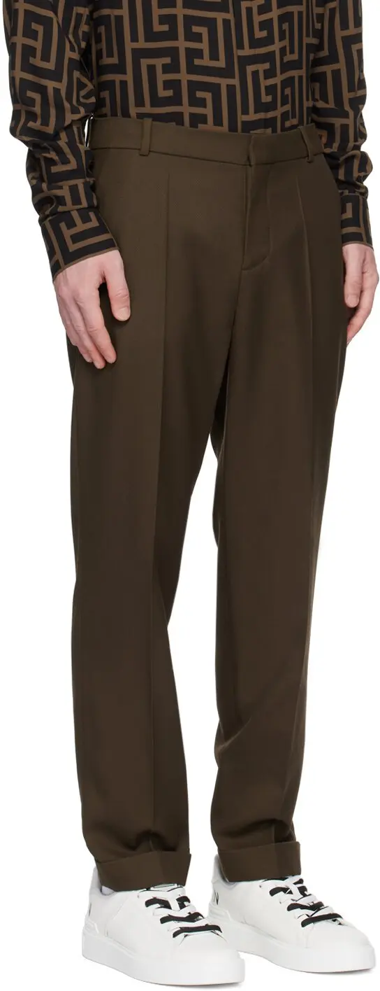 Balmain Front Pleated Casual Pants