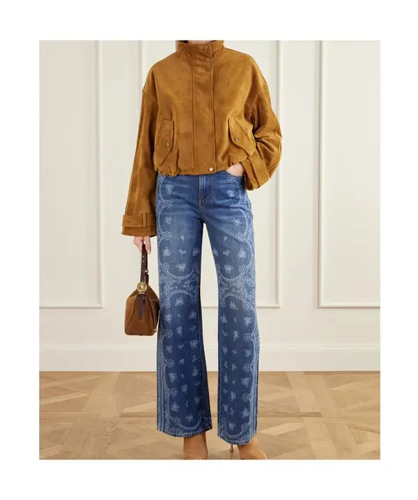 Veronica Beard Bateman Cropped Suede Jacket