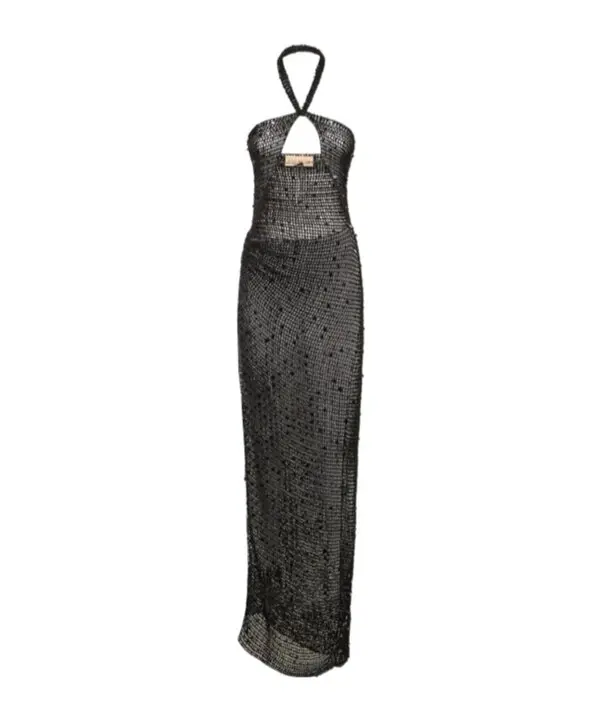 AYA MUSE Gyra Knitted Openwork Maxi Dress