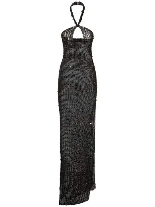 AYA MUSE Gyra Knitted Openwork Maxi Dress