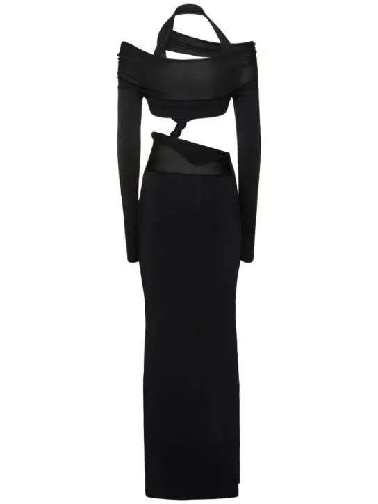 AYA MUSE Inio Adhesive Hollow-out Long Dress
