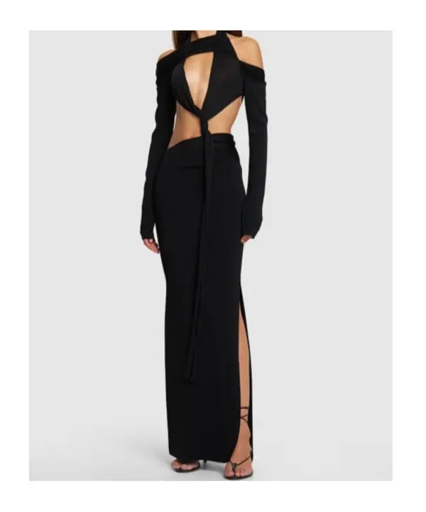 AYA MUSE Inio Adhesive Hollow-out Long Dress