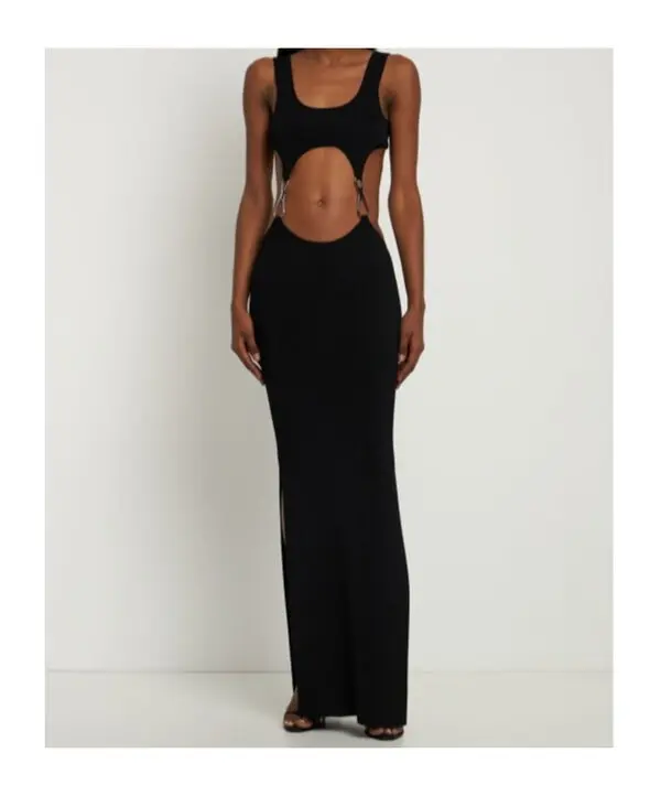 AYA MUSE Long Viscose Satin Dress