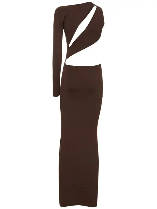 AYA MUSE Actin Viscose Plain Knit Long Dress