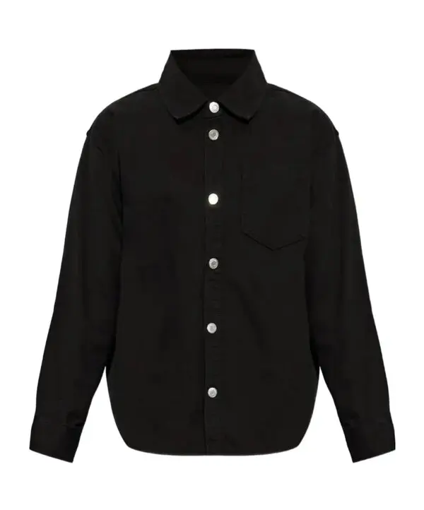 AMI Paris Logo-embroidered Denim Shirt