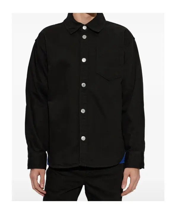 AMI Paris Logo-embroidered Denim Shirt