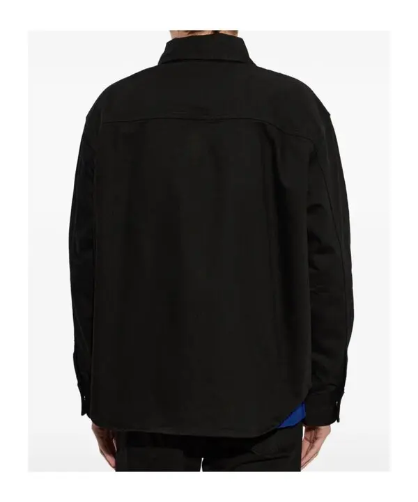 AMI Paris Logo-embroidered Denim Shirt