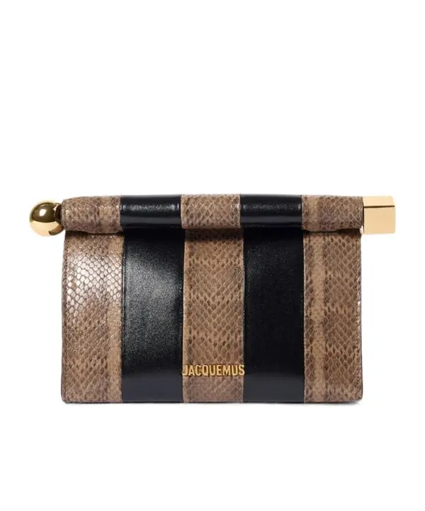 Jacquemus The Rond Carre Bag - Black/beige
