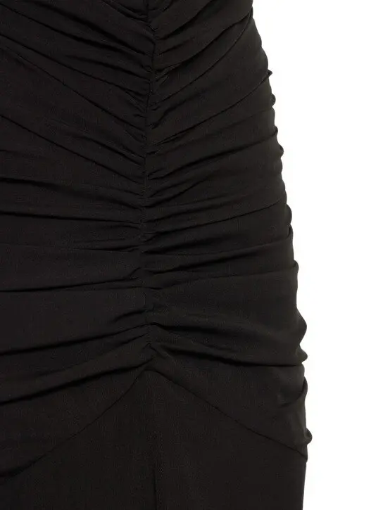 Giuseppe Di Morabito Crepe De Chine Cut Out Long Dress