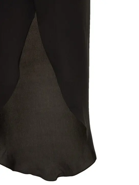 Giuseppe Di Morabito Crepe De Chine Cut Out Long Dress